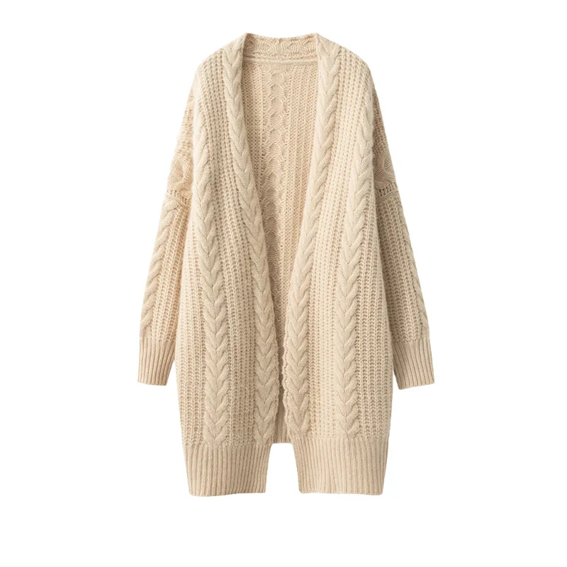 Hot Sale Autumn Winter New 100 Cashmere Long Cardigan Sweater Women S