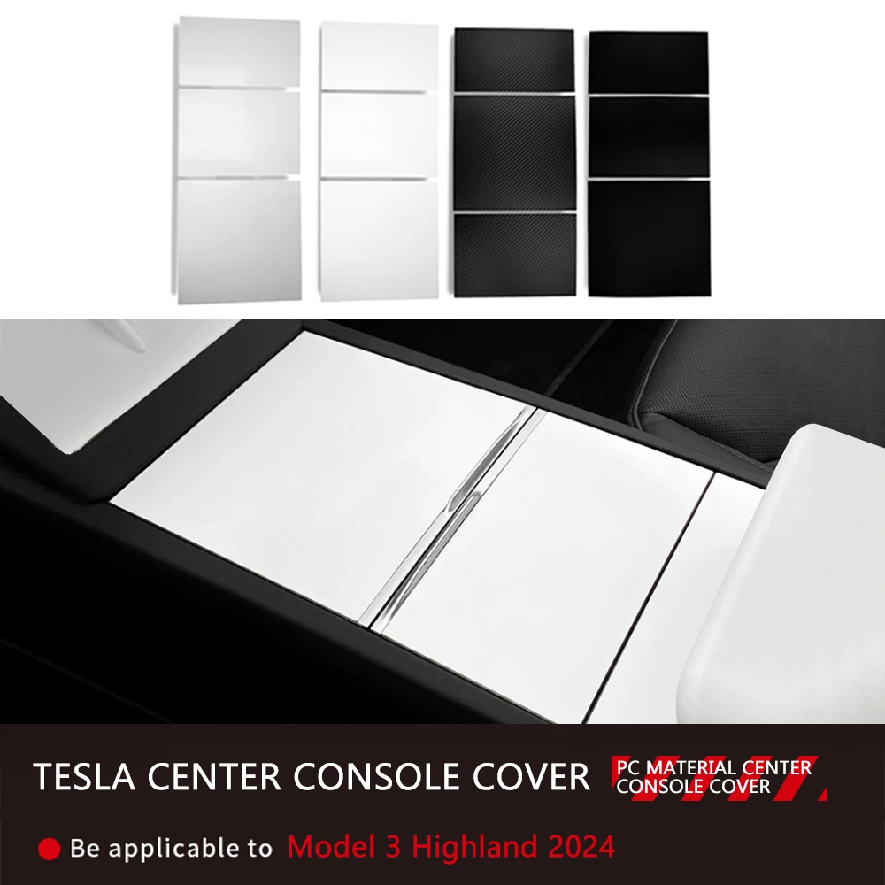 3Pcs Center Console Cover For Tesla Model 3 Highland 2024 Center ...