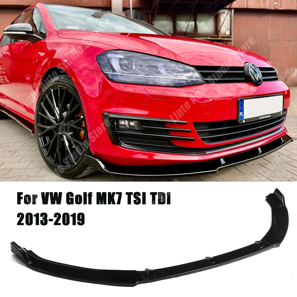 Car Front Bumper Diffuser Splitter For VW Volkswagen Golf 7 MK7 TSI TDI ...