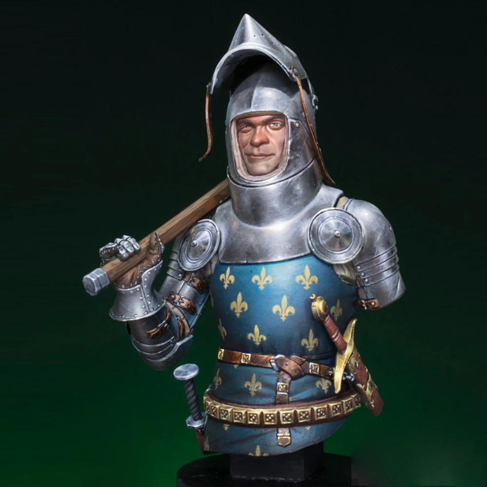 Resin Model figure Bust, 1/12 French Knight Agincourt, 1415, GK ...