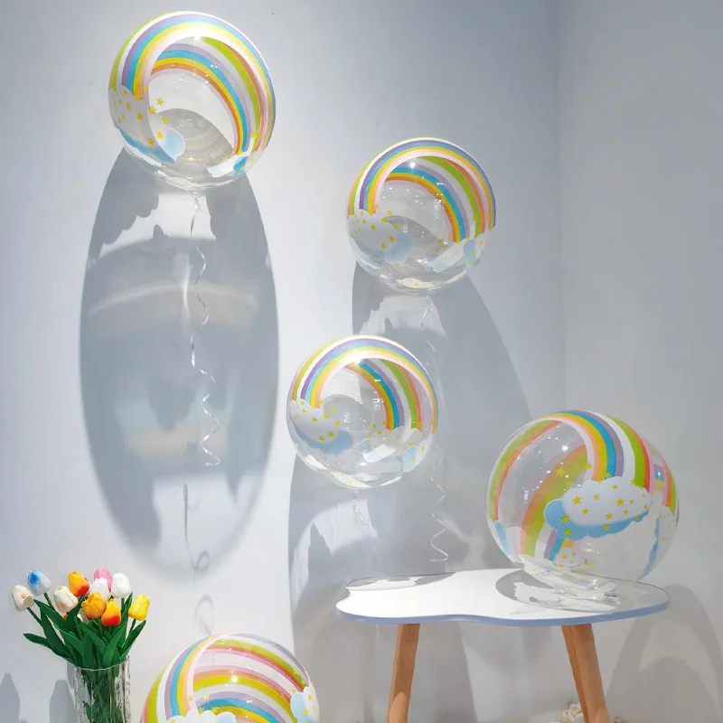 Transparent-Bobo-Balls-for-Baby-Shower-Rainbow-Printed-Bobo-Balloon ...