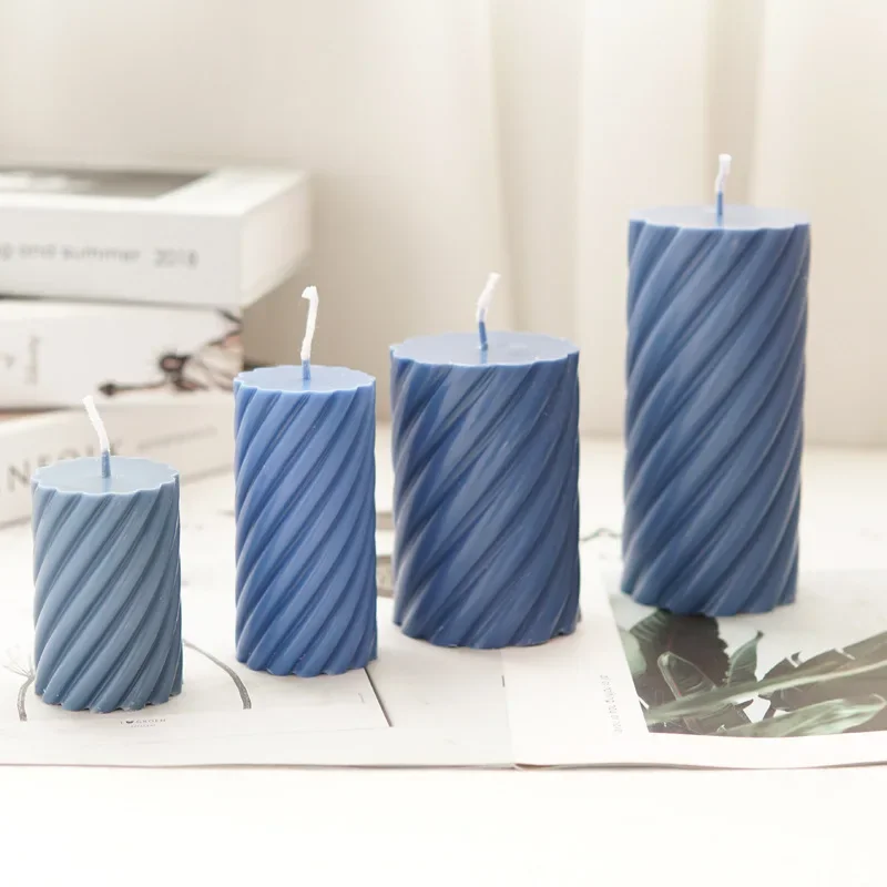 Rotating Striped Cylindrical Candle Mold DIY Handmade Aromatherapy ...