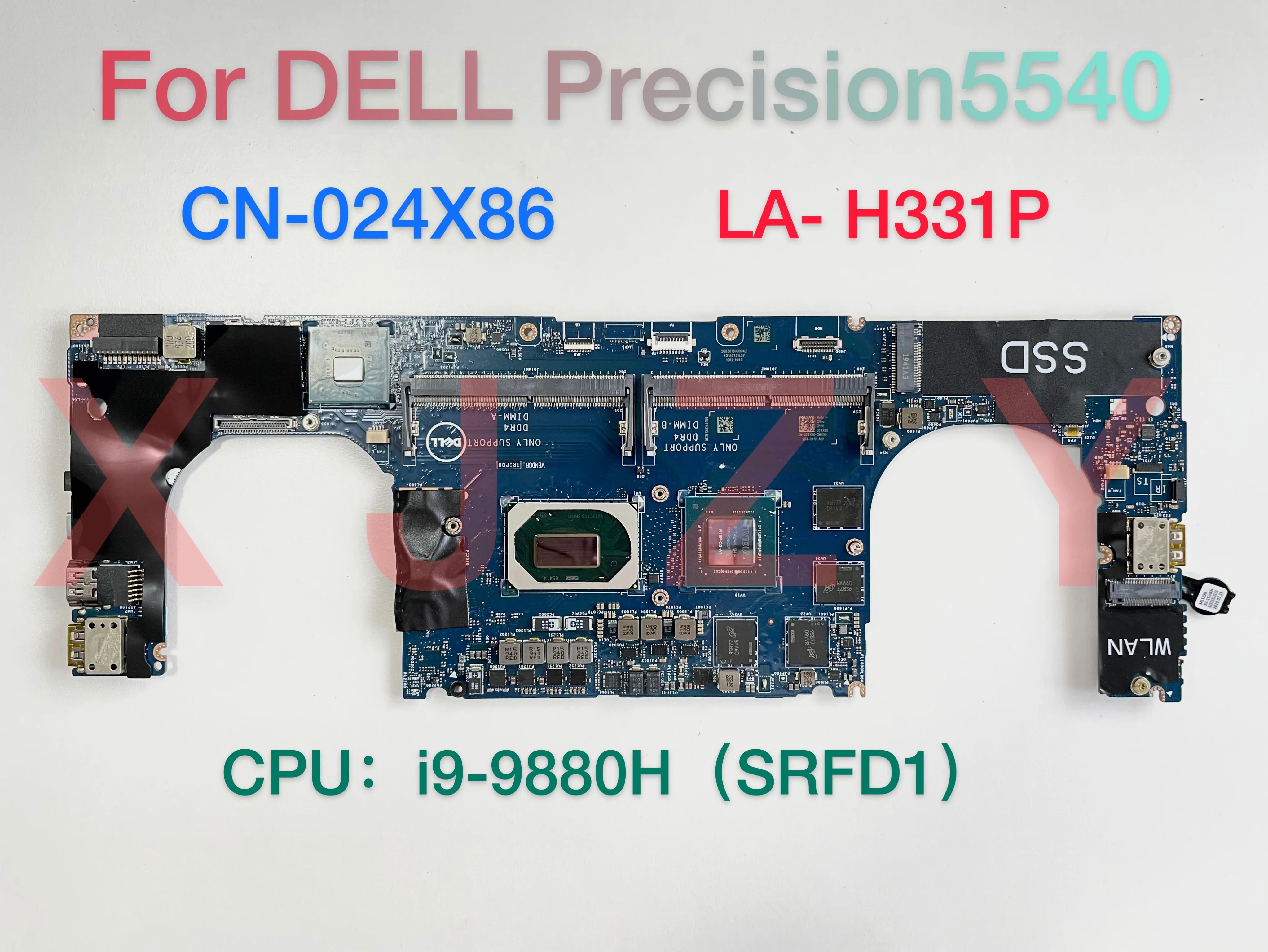 For Dell 5540 Laptop Motherboard La-h331p With Srfd1 I9-9880h Cpu Cn ...