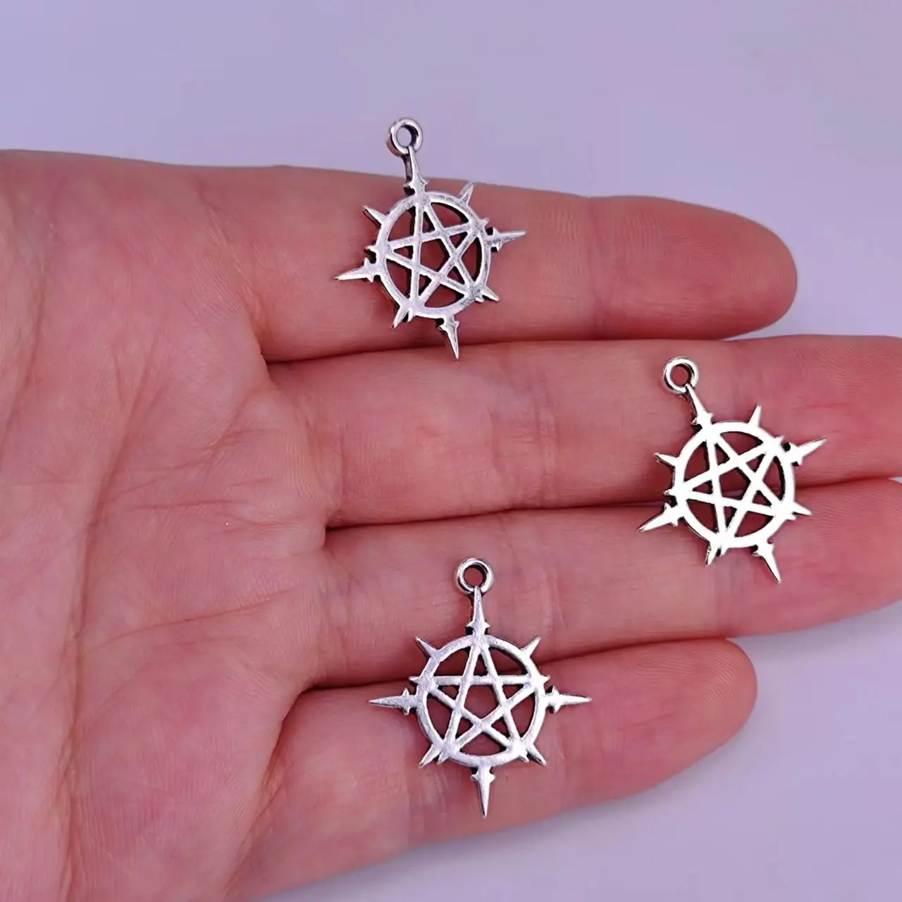 5pcs-Wholesale-Jewelry-Pentagram-compass-pendant-charm-for-women-man ...