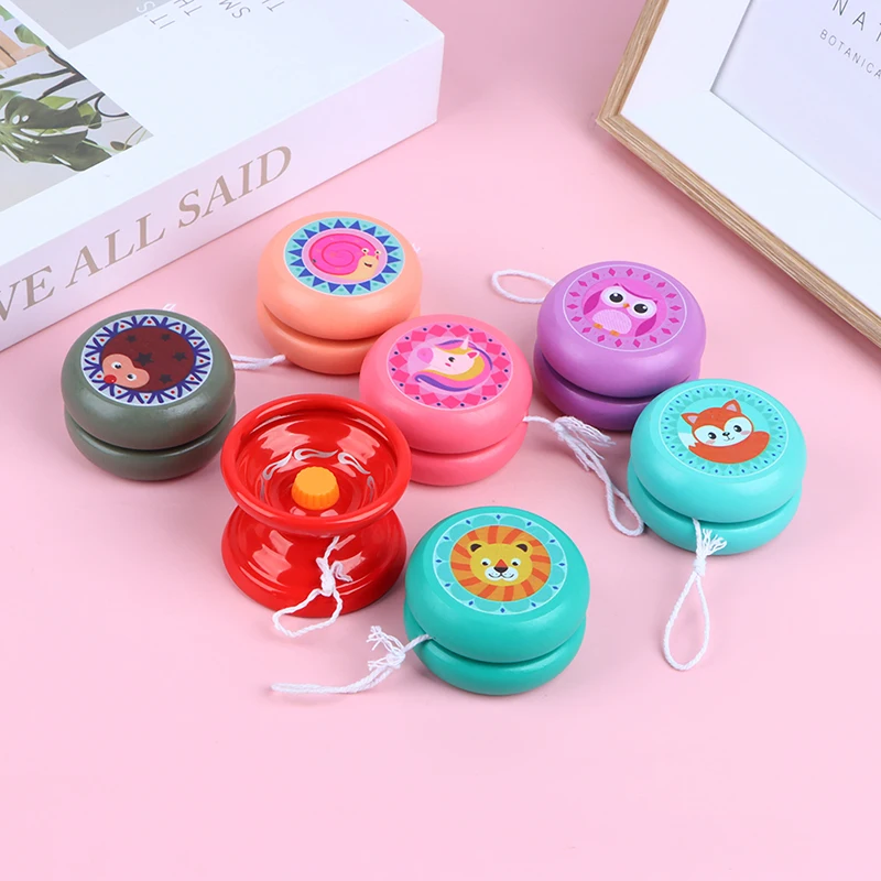 Generic Children Yoyo Ball Cute Animal Prints Wooden Yoyo Toys Ladybug ...