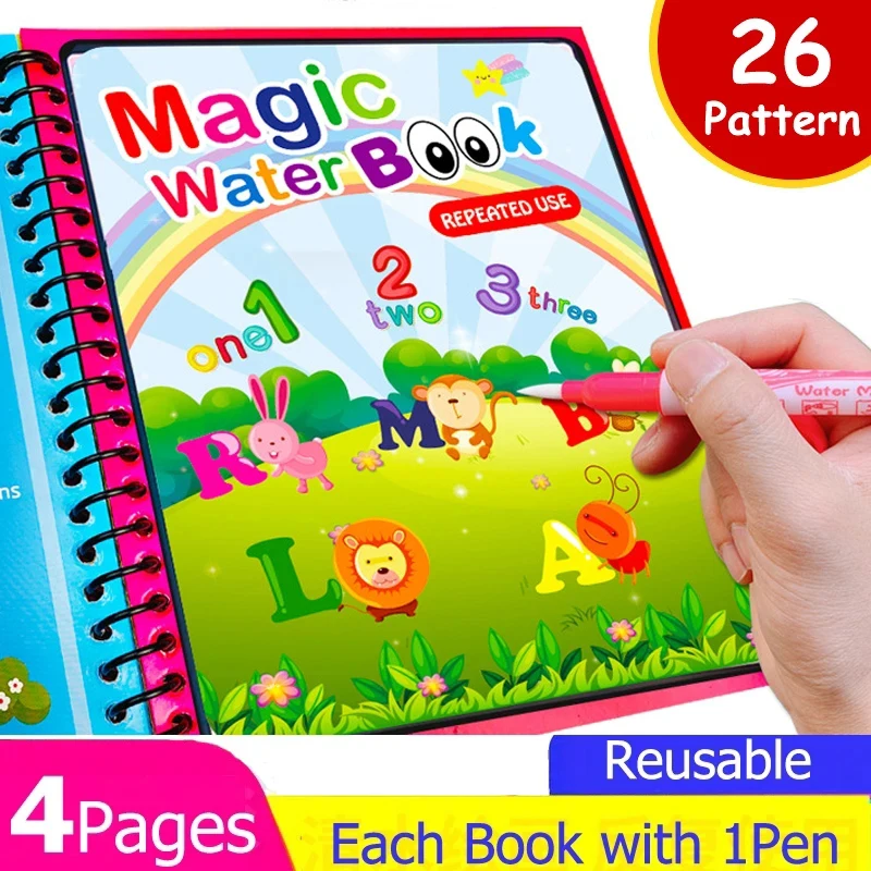 Magic-Water-Drawing-Book-para-crian-as-reutiliz-vel-colorir-pintar ...