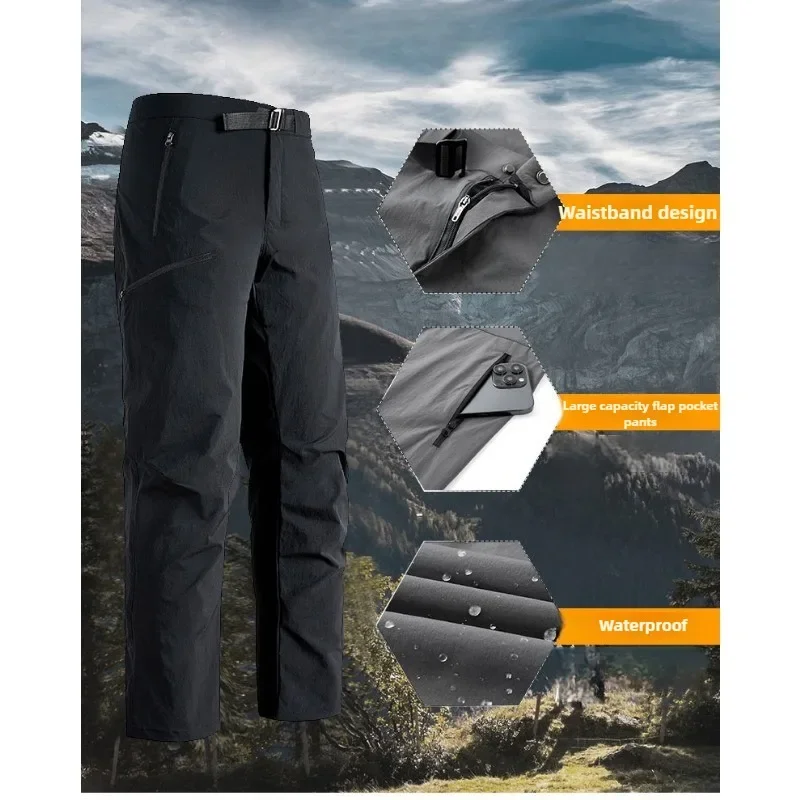 UETEEY Mens City Gargo Pants with Belt Tactical Hiking Waterproof ...