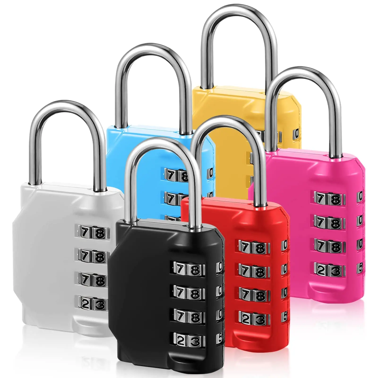 Combination Lock Resettable 4 Digit Padlock with Combination Waterproof ...