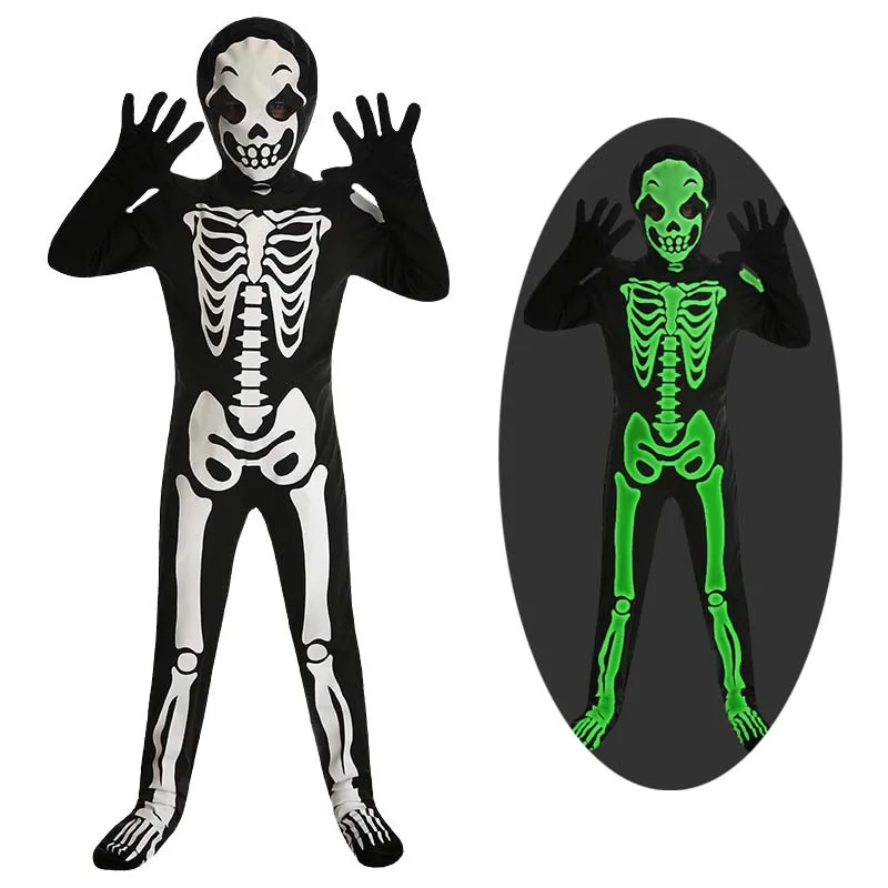 Children-Skeleton-Cosplay-Costume-Jumpsuit-Glow-In-The-Dark-Ghost ...