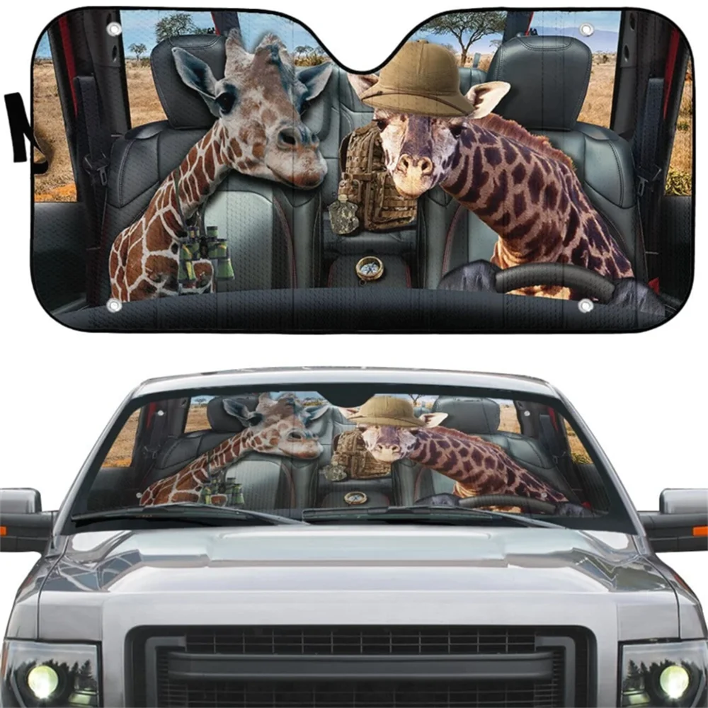 Cute-Giraffe-Printing-Car-Front-Windshield-Sunshade-Universal-Auto ...
