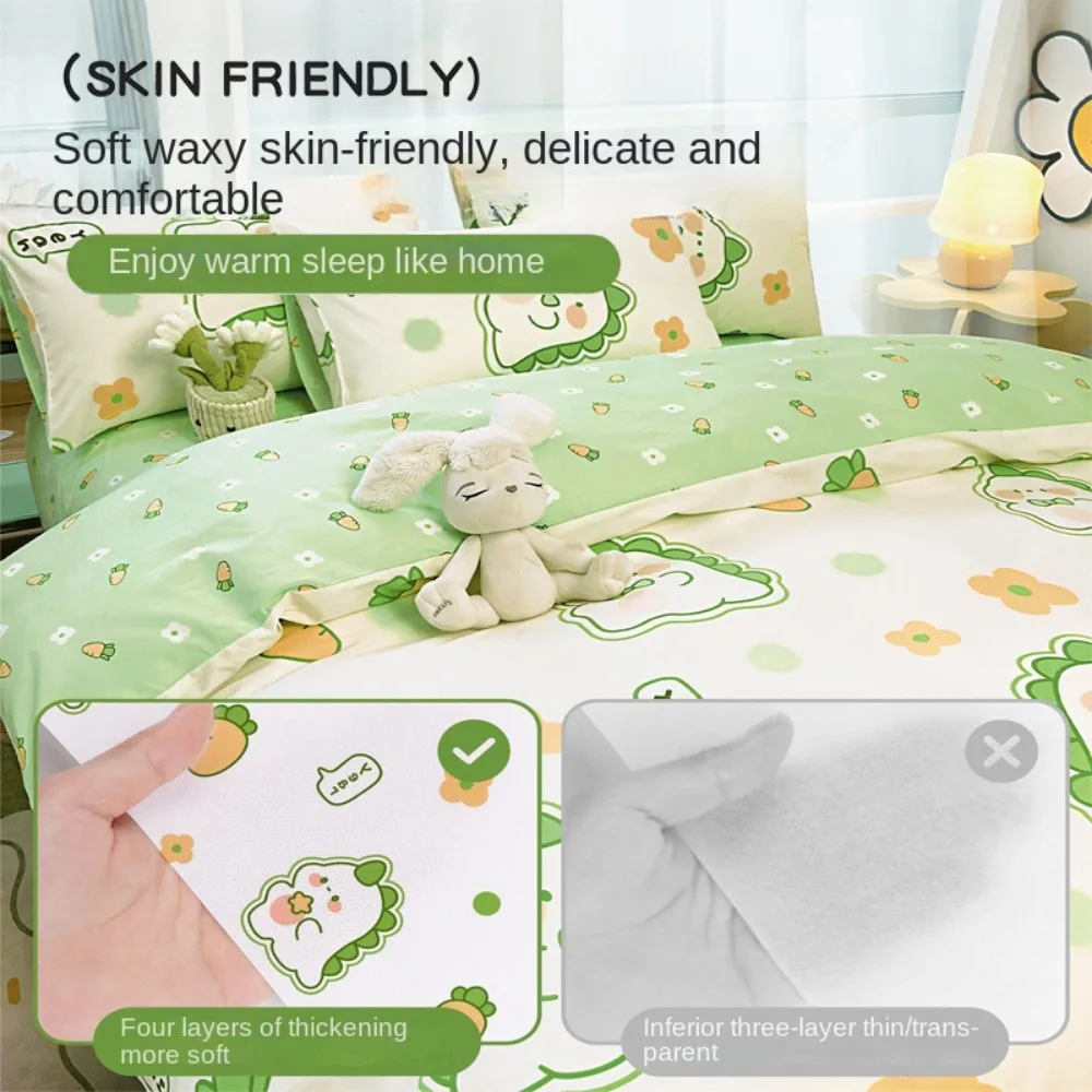 Disposable-Bed-Sheet-Quilt-Cover-Pillowcase-Quilt-Cover-Four-piece-Set ...