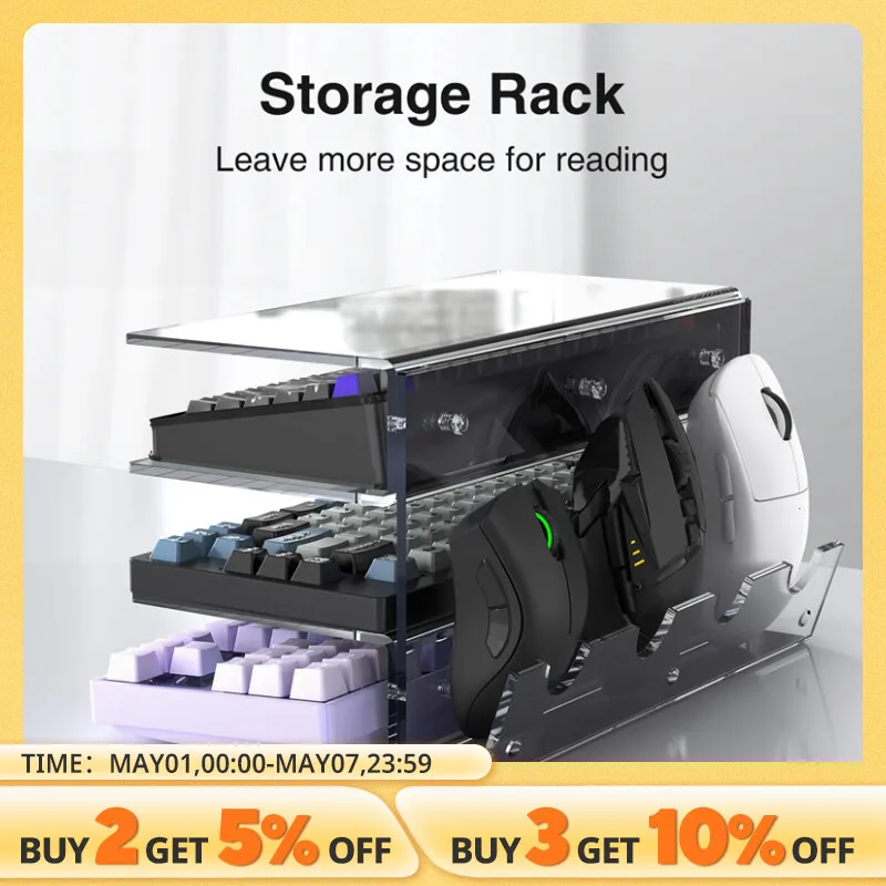 3-Tier-Acrylic-Keyboard-Display-Stand-Frame-Stand-Shelf-Lightweight ...