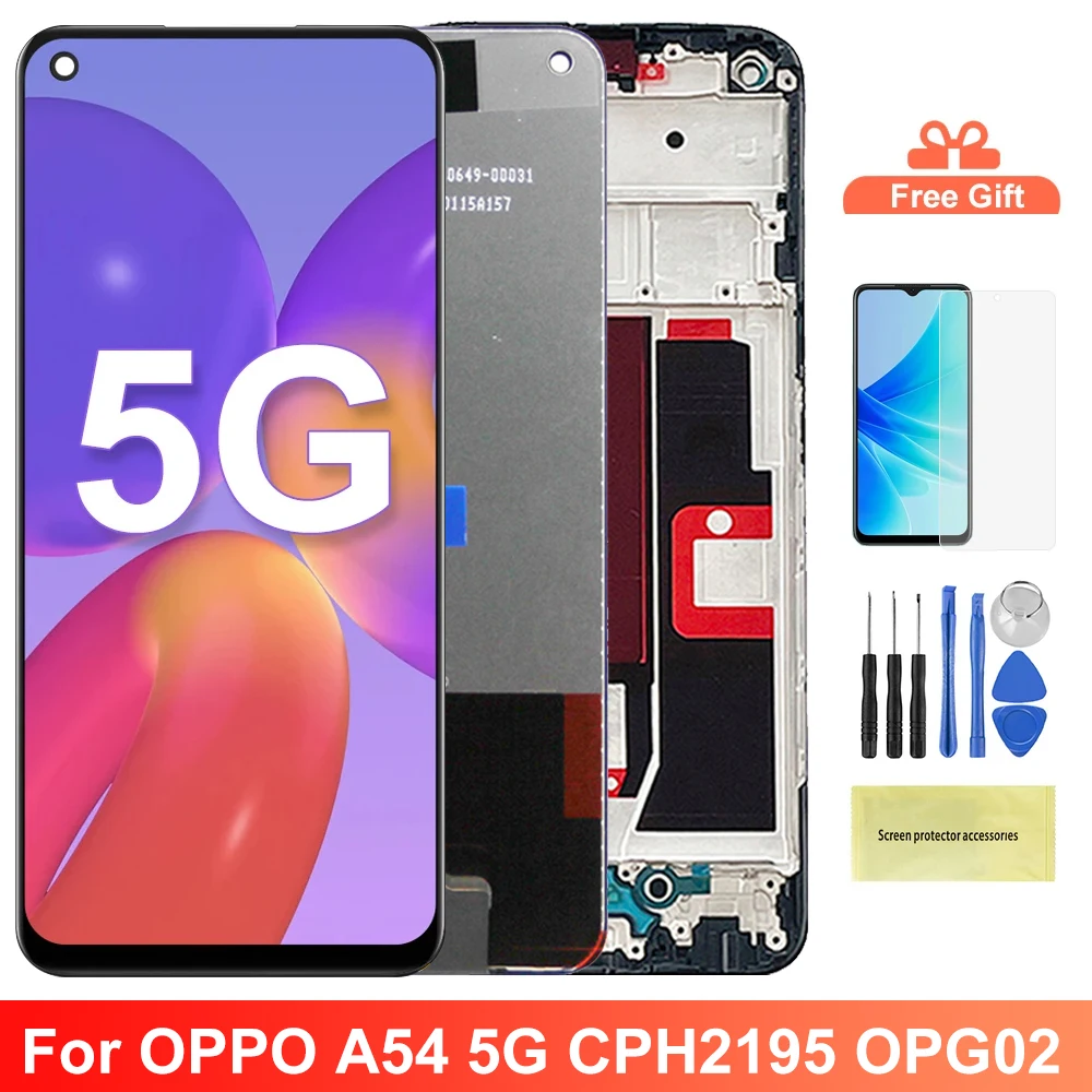 Screen Assembly for Oppo A54 5G CPH2195 OPG02 Lcd Display Digital Touch ...