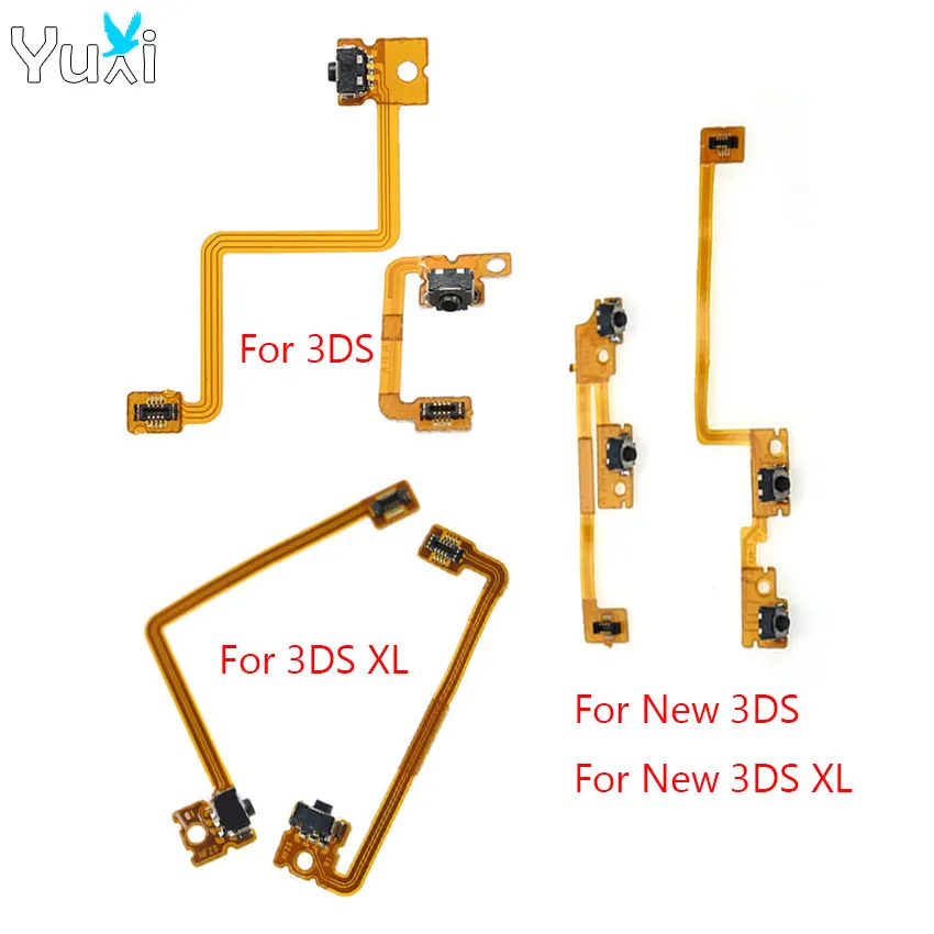 YuXi L & R Shoulder Button with Flex Cable for 3DS XL LL Repair Left ...