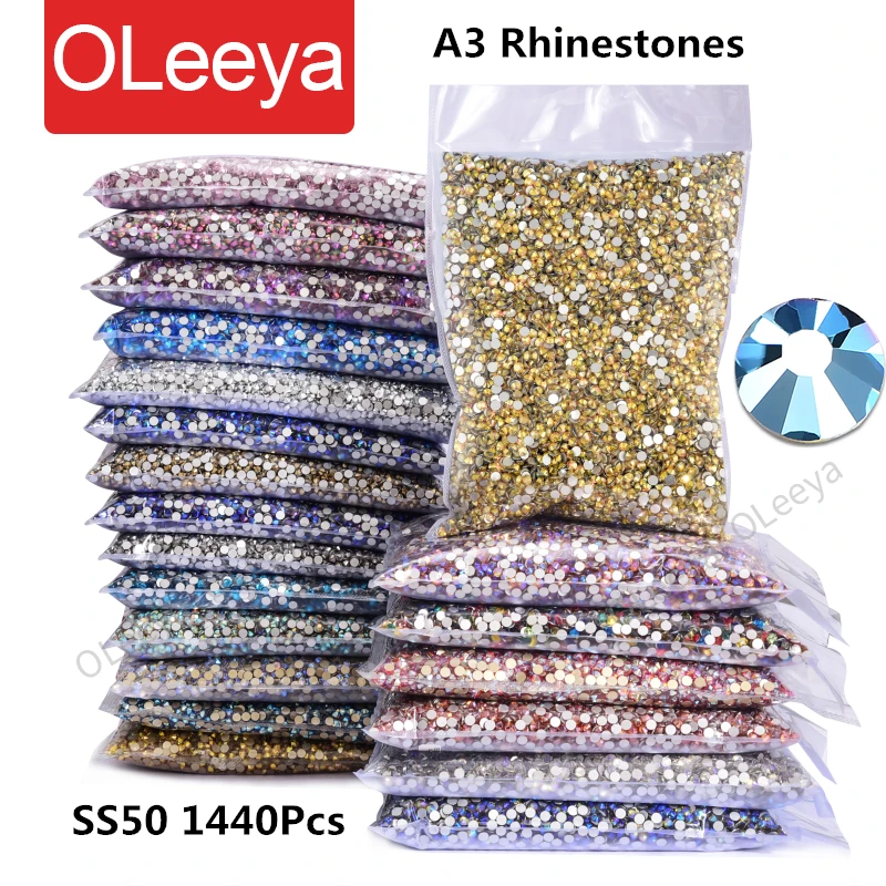 Ss50 Flatback Rhinestones | Crystal Rhinestone 50 Pc | Crystal Rhinestones Bulk - Rhinestones ...