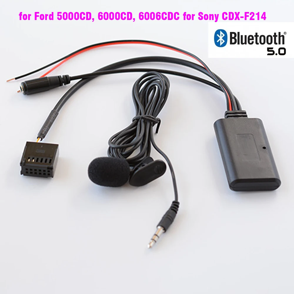 Car-bluetooth-Wireless-Microphone-Adapter-Stereo-AUX-IN-Music-For-Ford ...