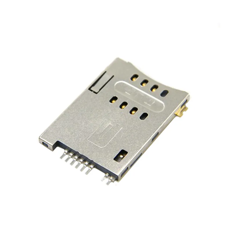 10PCS-6-2-Pins-SIM-Card-Slot-8p-8pin-Self-Push-SIM-Socket-MUP-C720 ...