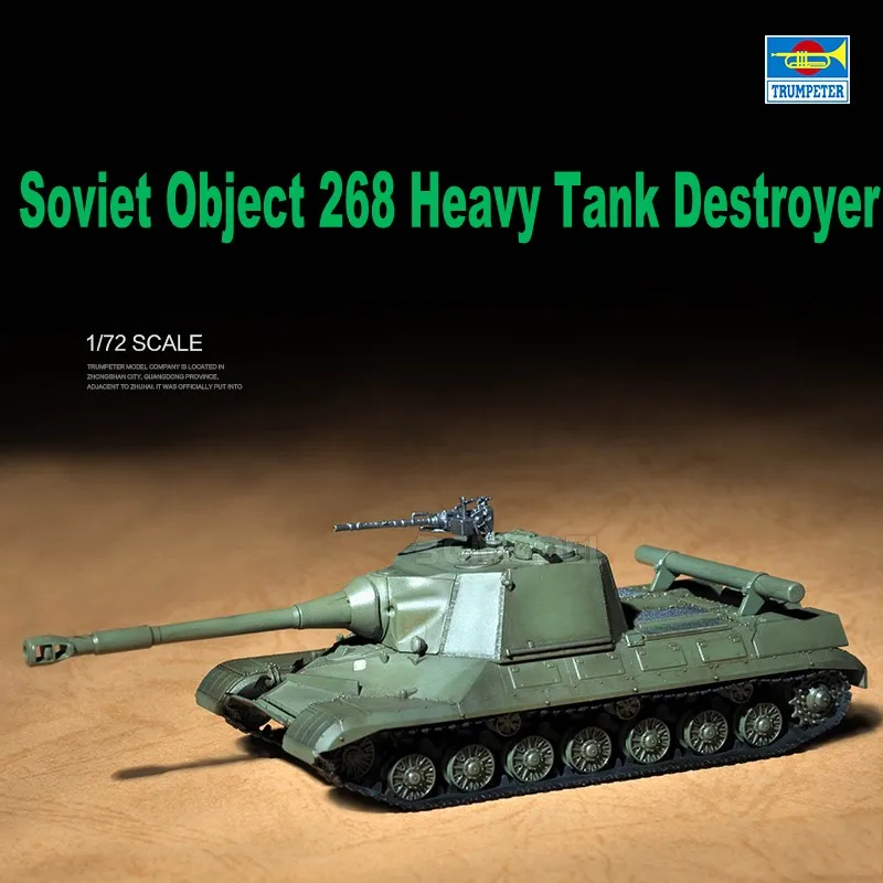 TRUMPETER 07155 1/72 Scale Soviet Object 268 Heavy Tank Destroyer Assembly Model Building Kits ...