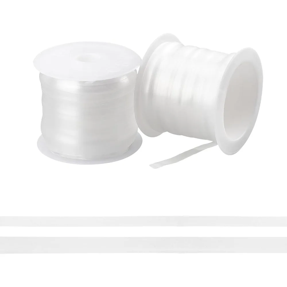 2-Rolls-Frosted-Clear-Elastic-Strap-6mm-10mm-Total-Plastic-Stretchable ...