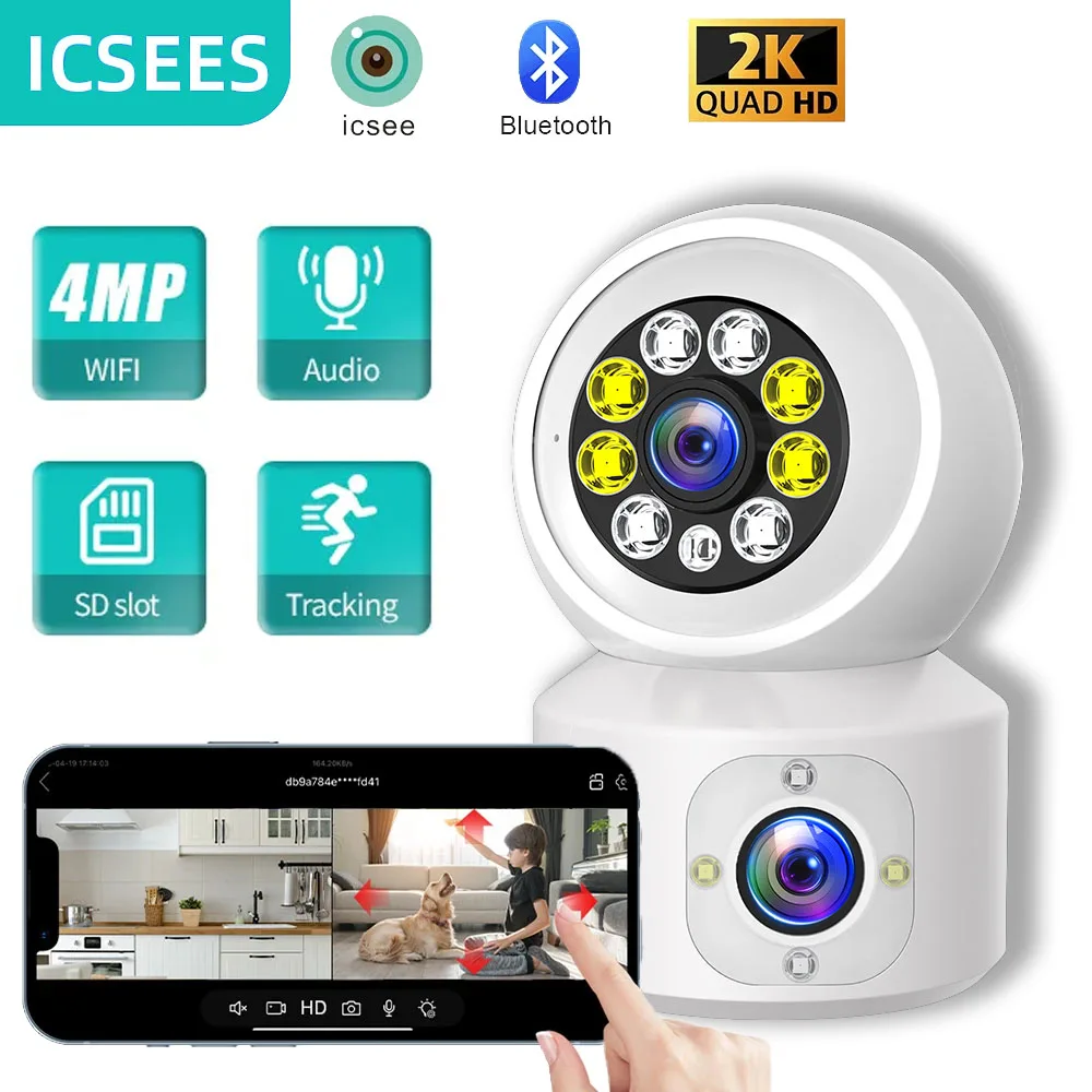 4MP-Dual-Lens-Wireless-Wifi-Video-Indoor-Camera-Security-Baby-Monitor ...