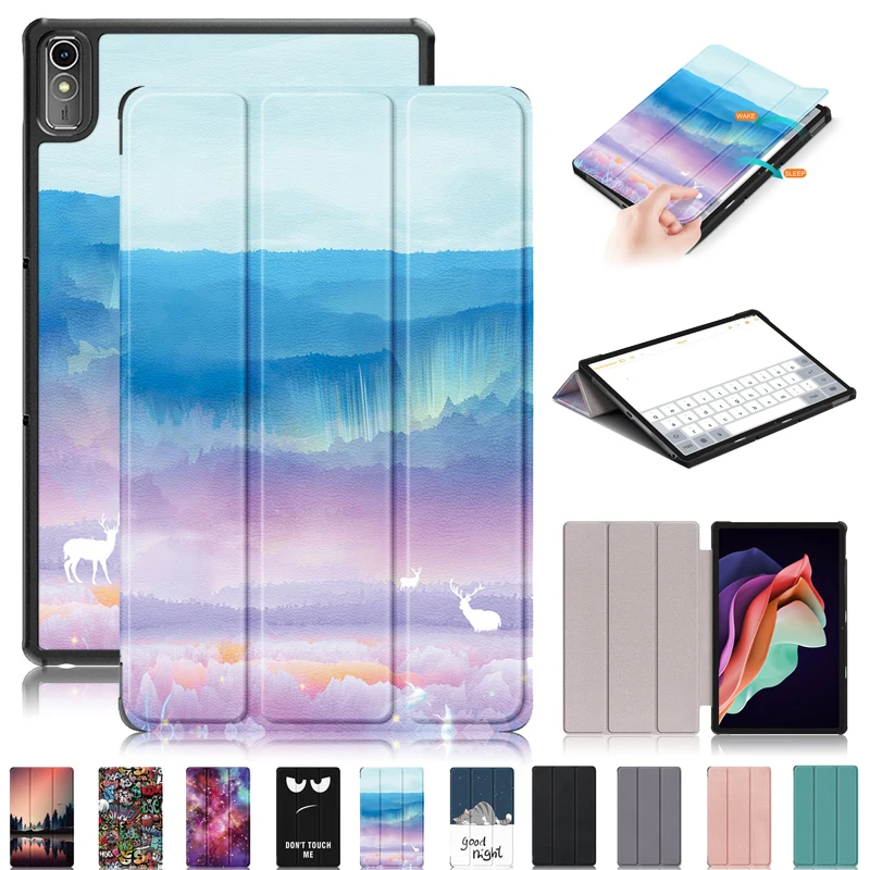 Tablet For Lenovo Tab P11 Gen 2 Gen2 Case Leather Hard Back Paint Cover ...