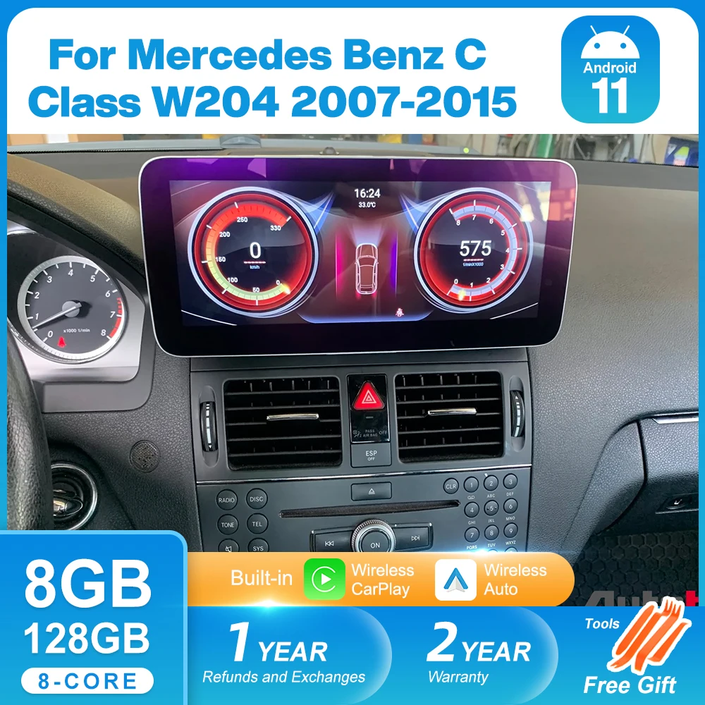 Android 11 8 + 64 Auto Radio Player Für Mercedes Benz C Klasse W204 ...