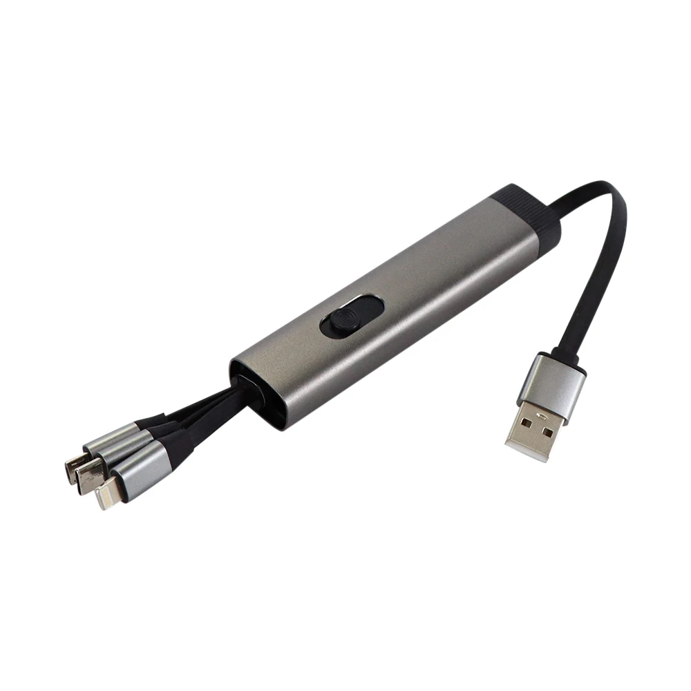 Mini-Portable-Keychain-Charging-Cable-3A-Fast-Charging-1-to-3-Data ...