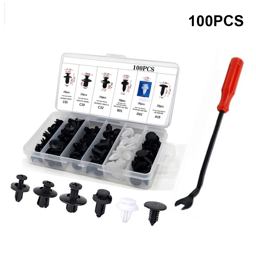Auto Fastener Clip Mixed Car Body Push Retainer Pin Rivet Bumper Door ...