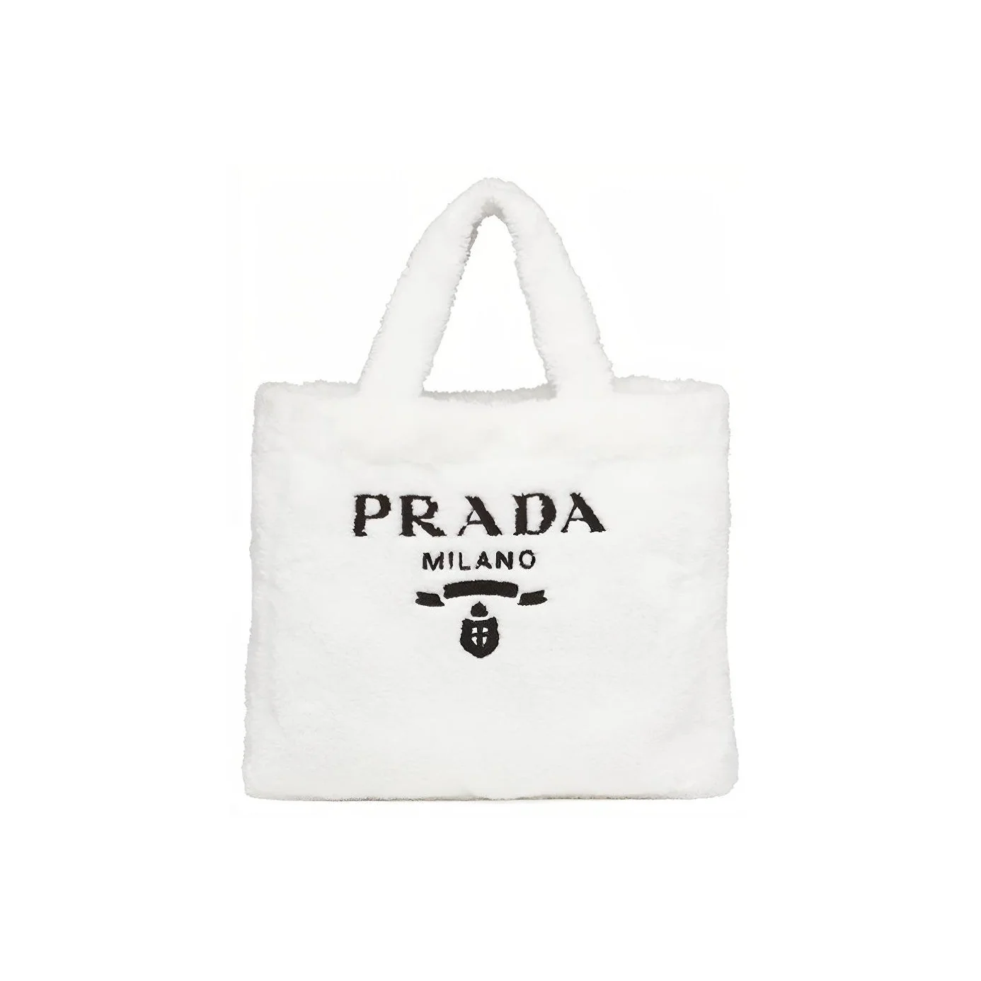 PRADA Fabric Tote Bag, Shopping Bag, Handbag Women's White 1BG130-2DXO ...