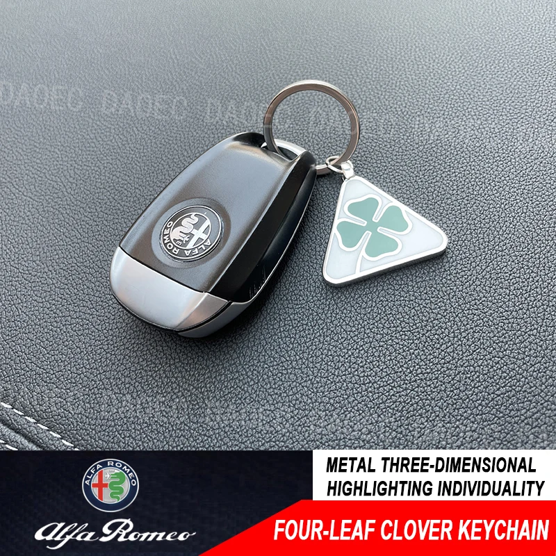 Four-leaf Clover Car Keychain Key Decoration Pendant For Alfa Romeo ...