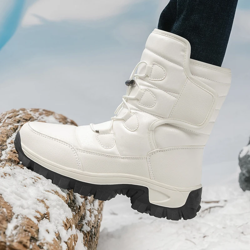 Men's Snow Boots Ankle Boots High Top Women Winter Shoes Elegant ...