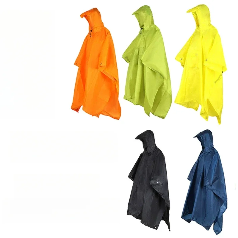 3 In 1 Outdoor Raincoat Hooded Sleeve Long Waterproof Rain Poncho ...