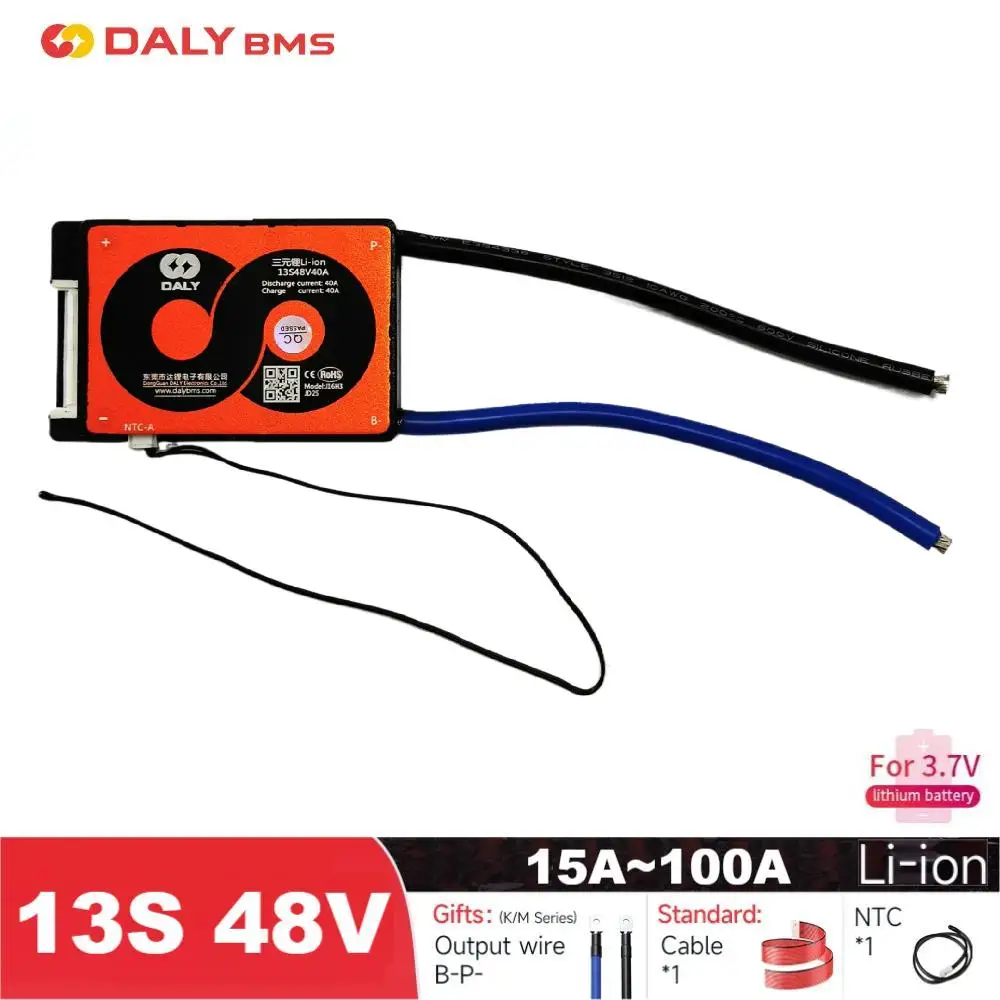 BMS 13S Daly 15A BMS 13S 48V 20A 40a 60A 100 Amper With Balance NTC For ...
