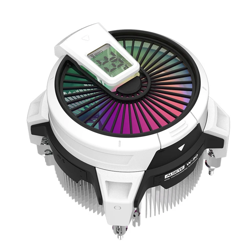 Alseye-W90 CPU Cooler, PWM 4 Pin Fan, 90 milímetros ARGB Iluminação ...