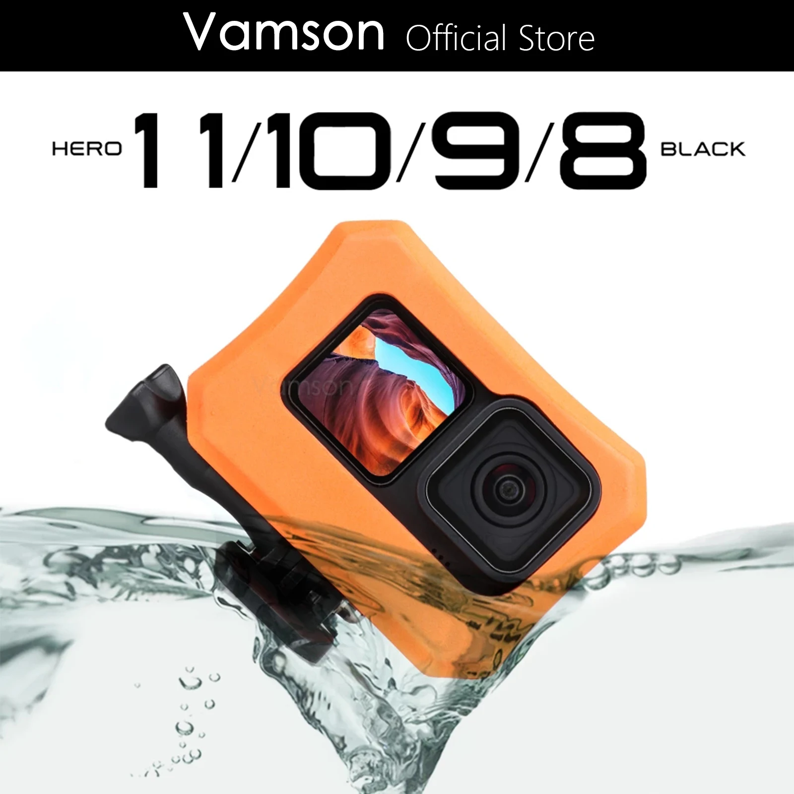 Vamson-Orange-Floaty-Case-for-GoPro-Hero-11-10-9-Black-8-Camera ...