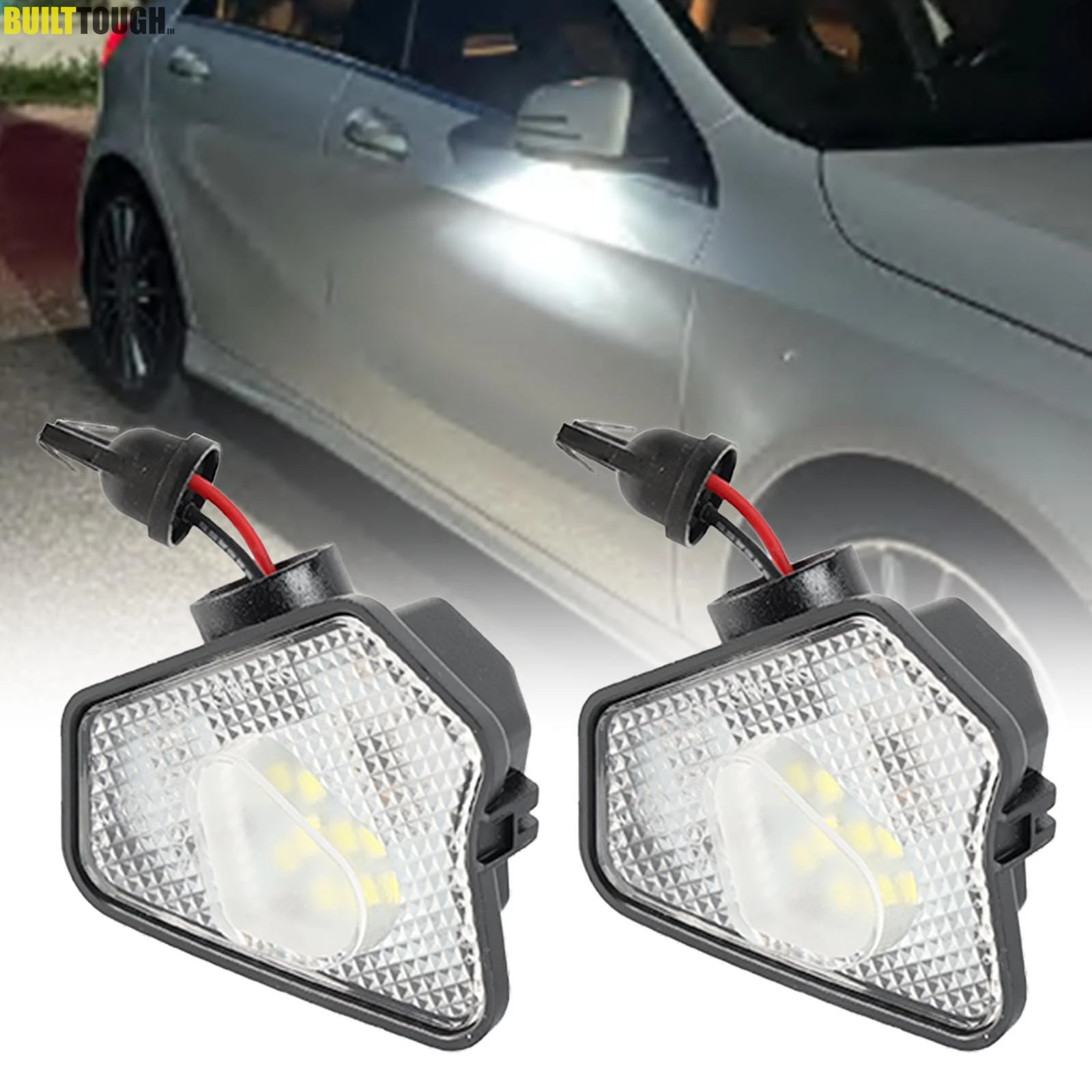 2x Canbus Error Free Led Under Side Mirror Puddle Lights For Mercedes A