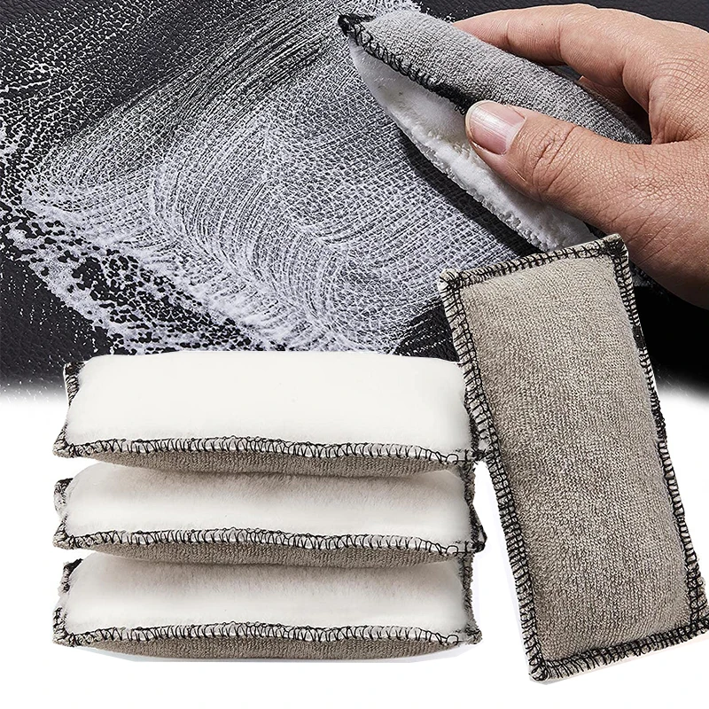 Car Wash Pad Soft Double Side Car Microfiber Scrubbing Sponge Car ...