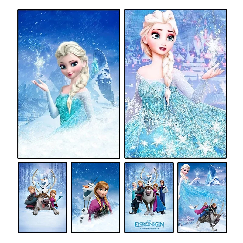 Disney-Frozen-Classic-Canvas-Painting-Anna-and-Elsa-Wall-Art-Posters ...