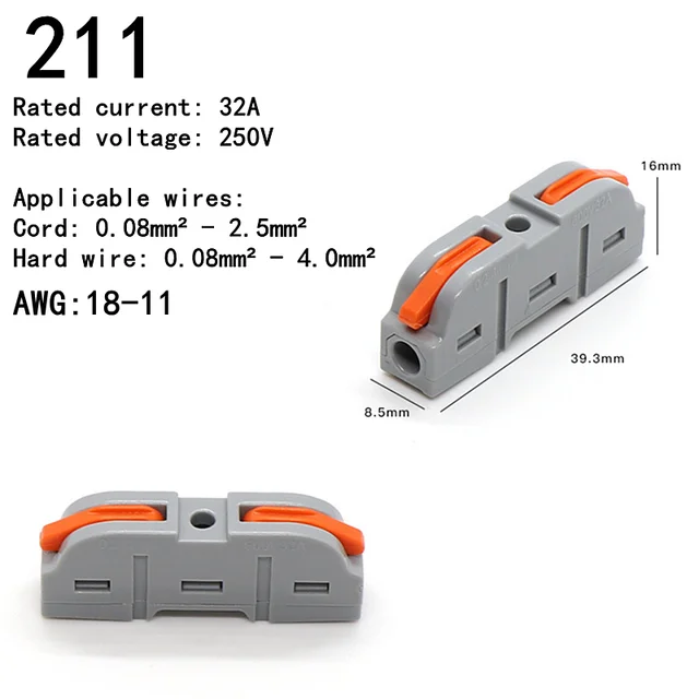 10/30//46/75PCS,Mini Universal Quick Cable Connectors Compact Conductor ...