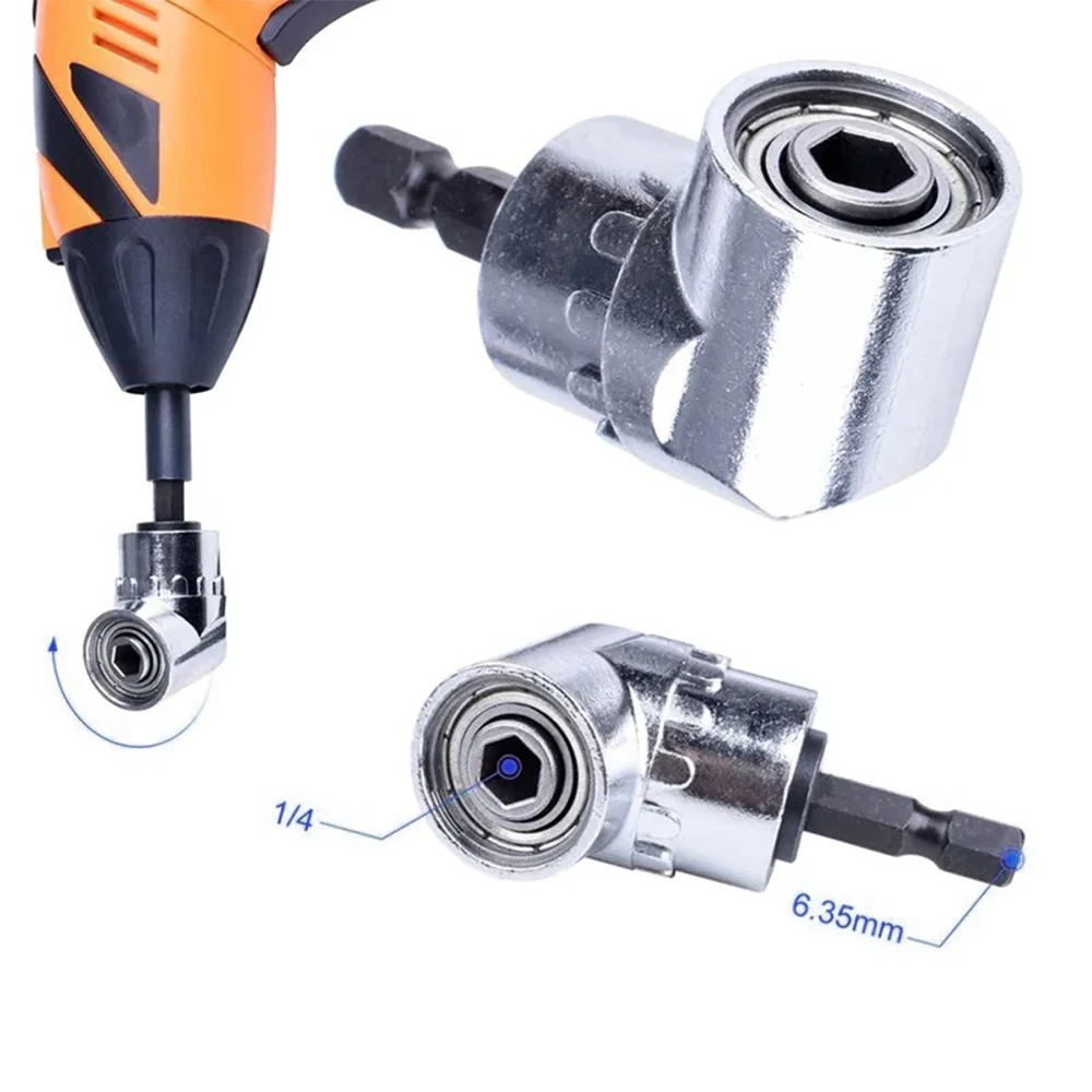 1/4" Hex Magnetic Socket Extension – 105° Right Angle Drill Adapter for ...