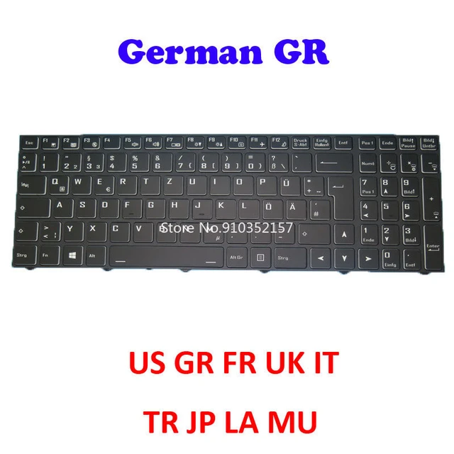 German GR Japanese US TR PO MU Keyboard For CLEVO NK50SB, 41% OFF
