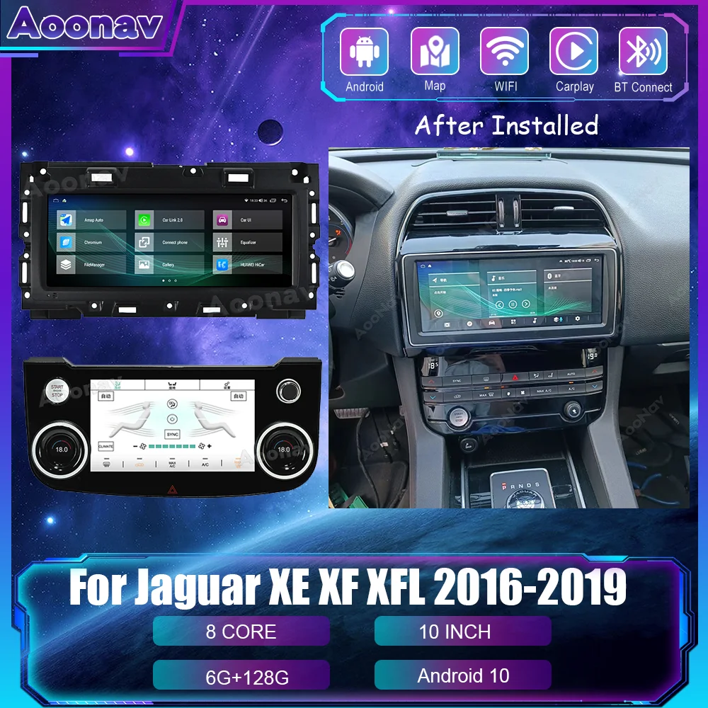 128g Car Stereo Radio Player For Jaguar Xe Xf Xfl 2016-2019 Android 10. ...
