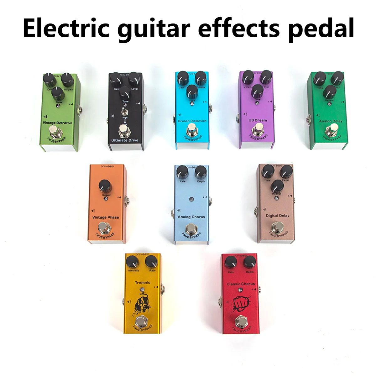 Electric Guitar Effects Pedal Metal Distortion Overload Reverb Chorus ...