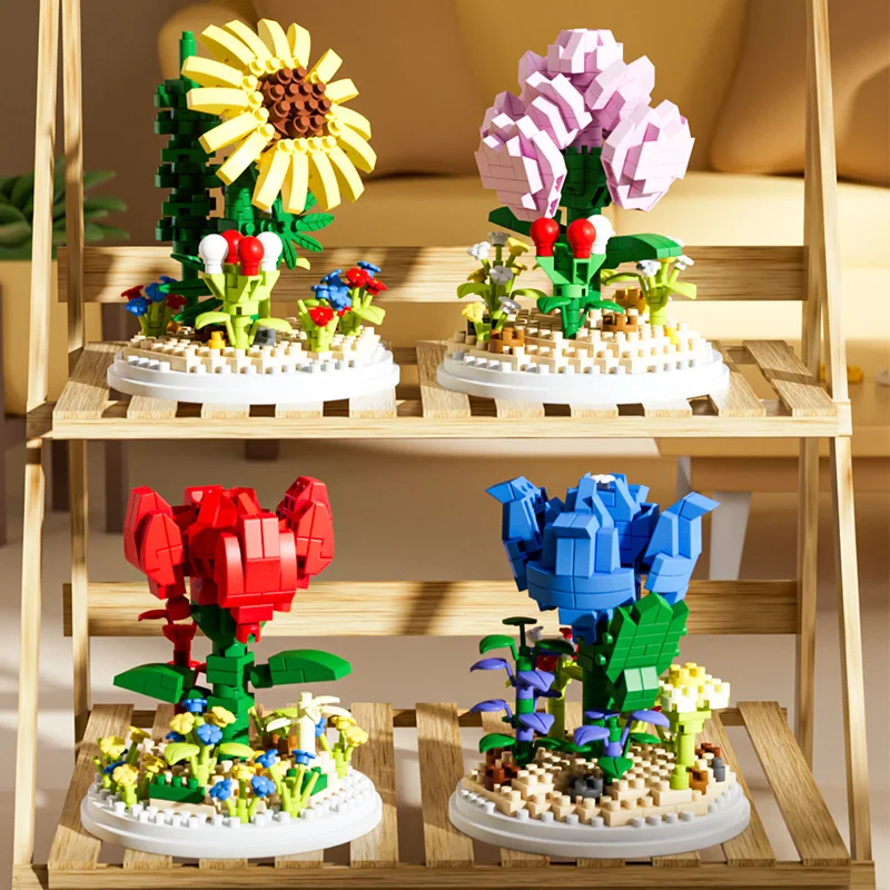Modular-flower-toys-compatible-with-LEGO-potted-Eternal-Flower ...