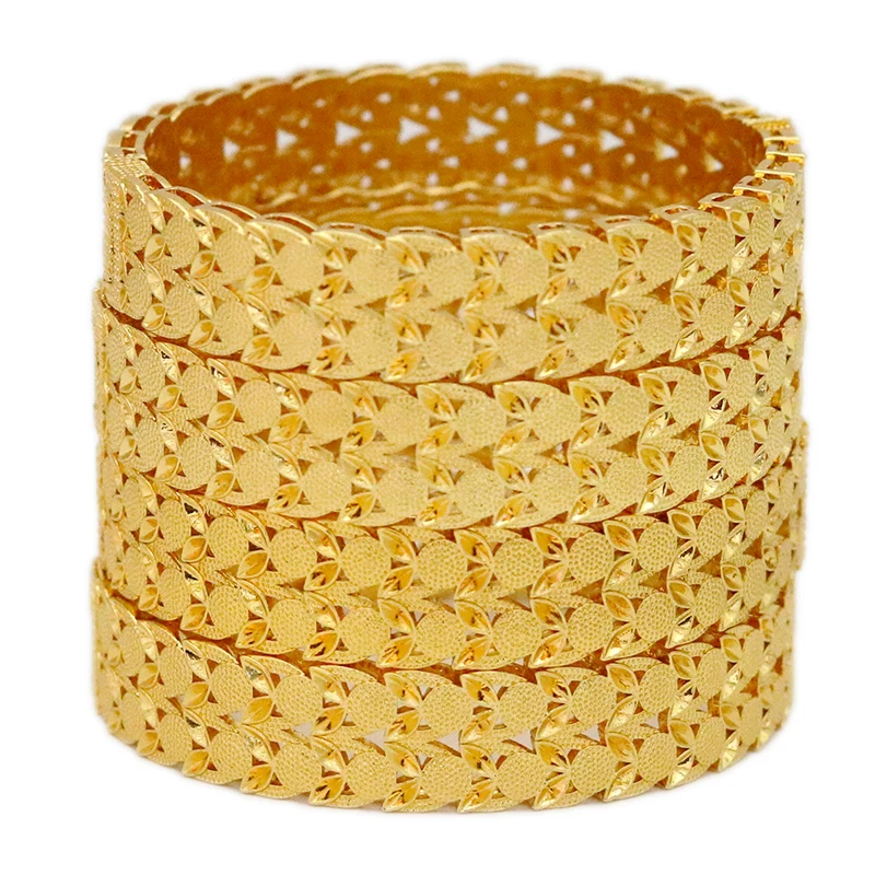 Dubai-Color-Bangles-For-Women-Gold-Plated-Indian-African-Hard-Bracelets ...