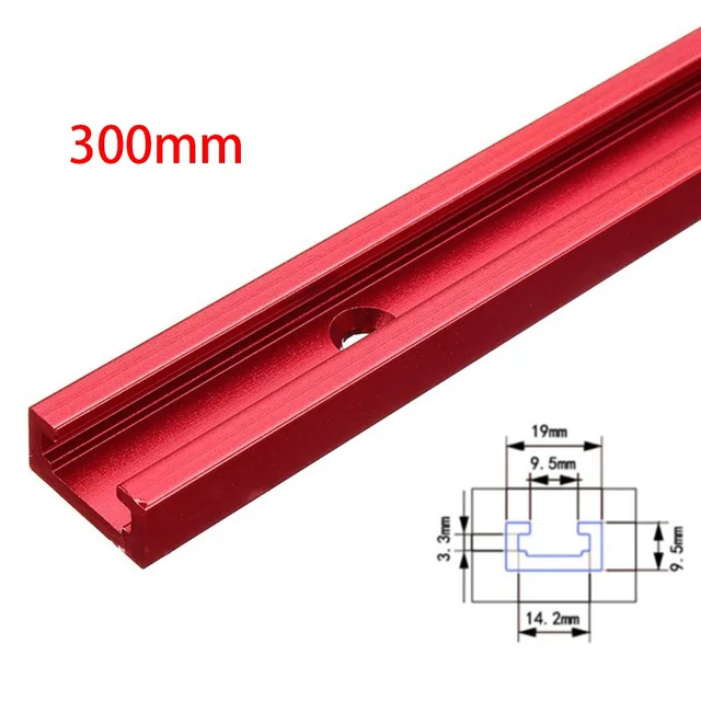 Woodworking Chute Rail T-Slot Track Aluminium Alloy 300-600mm T-Track T ...
