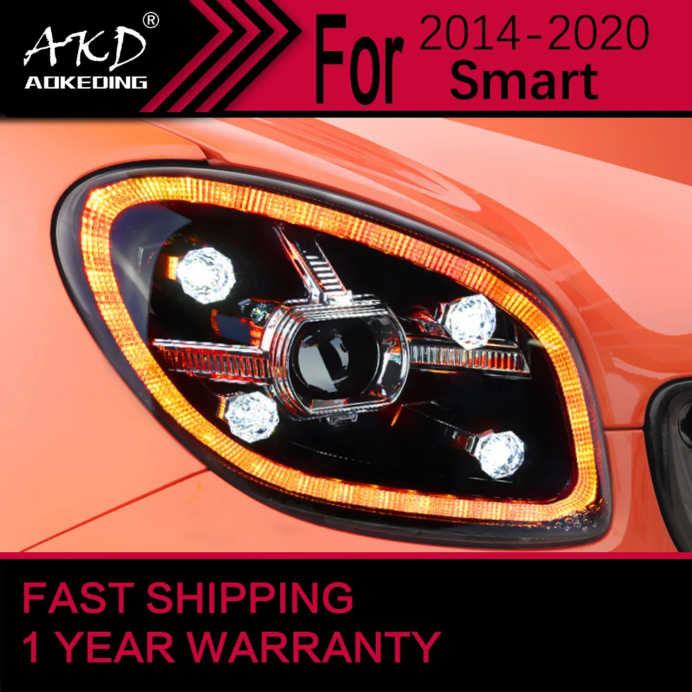 Car-Lights-for-BENZ-Smart-LED-Headlight-2014-2020-Smart-W453-Head-Lamp ...