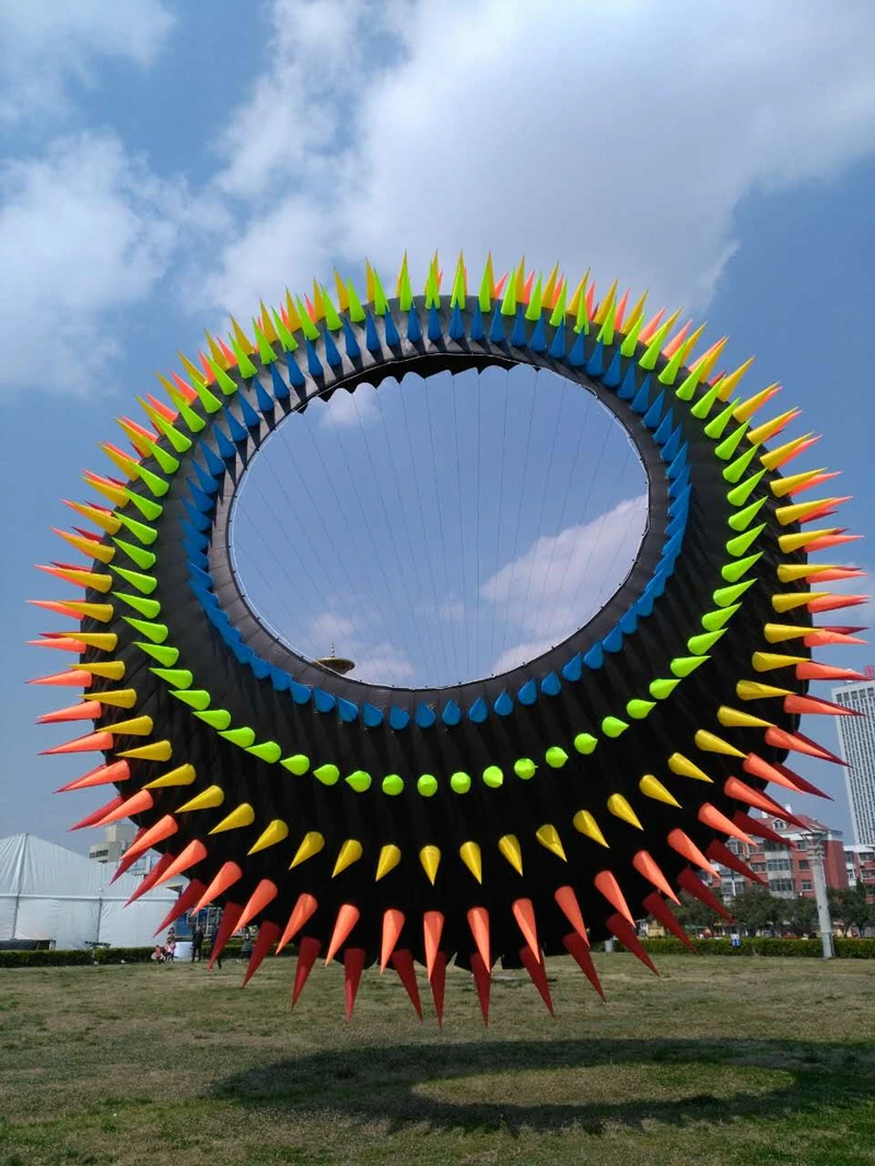 free shipping large kite ring flying windsocks kites factory kite ...