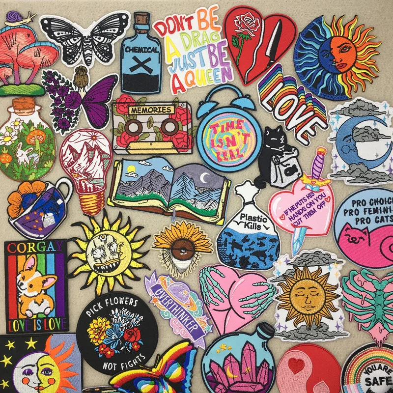 New Cartoon Embroidered Patches for Clothing Diy Iron On Transfer ...