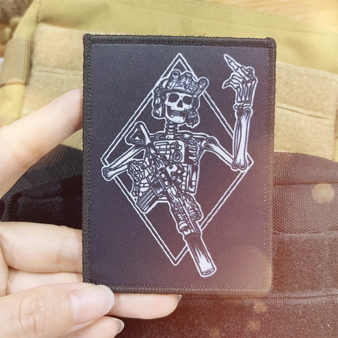FOG-Emblem-Skull-Embroidered-Hook-and-Loop-Patches-with-Gun-Tactical ...
